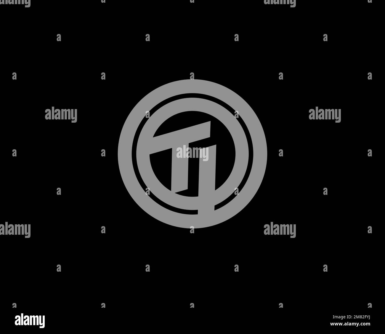 TI Group, rotated logo, black background Stock Photo - Alamy