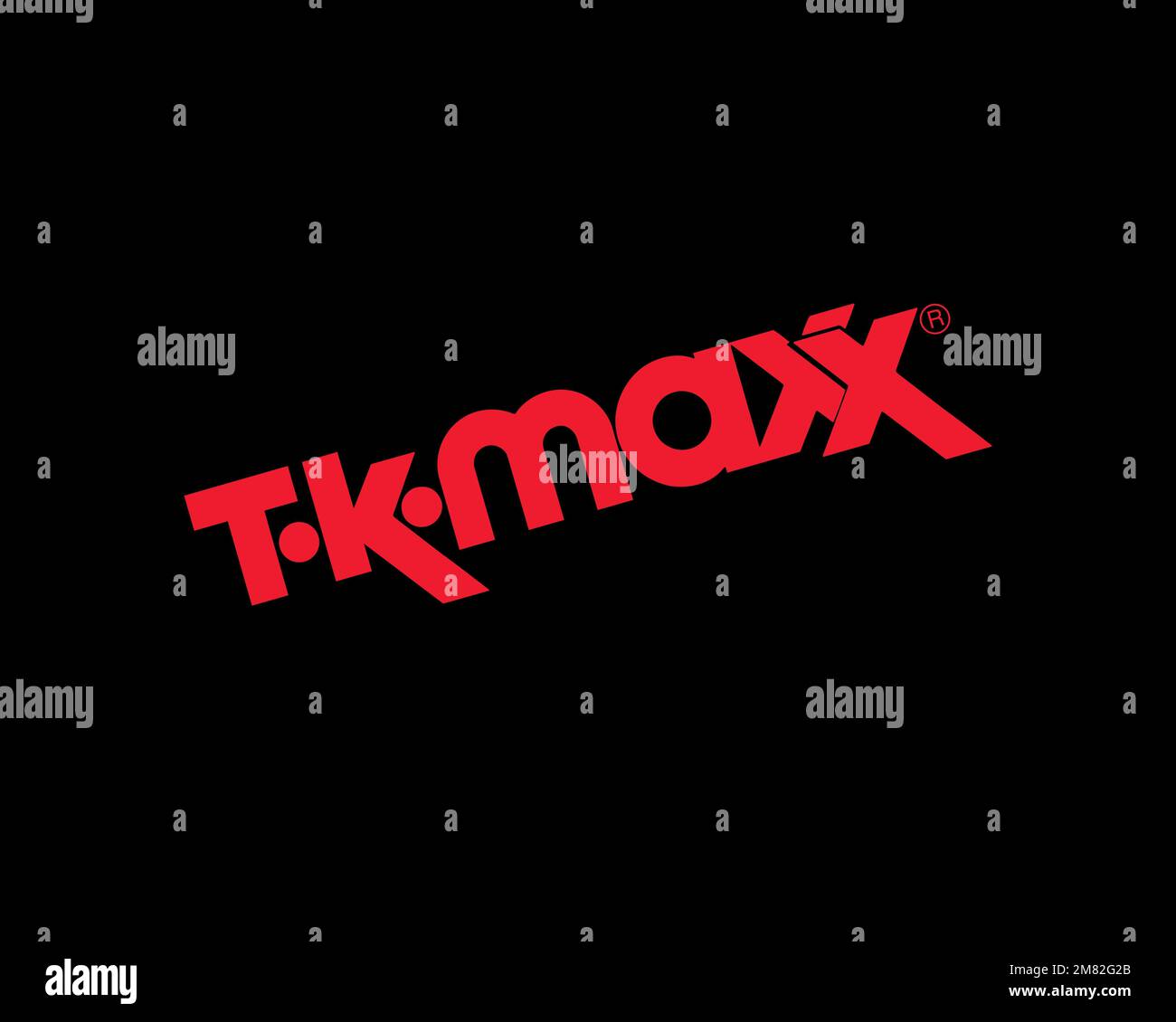 TK Maxx, rotated logo, black background Stock Photo - Alamy