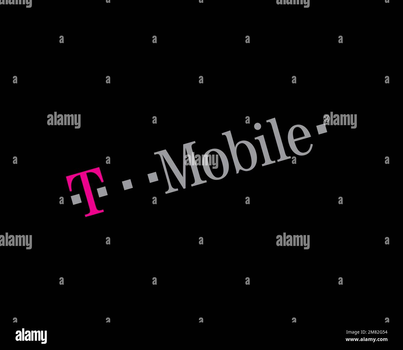 T Mobile UK, rotated logo, black background Stock Photo - Alamy