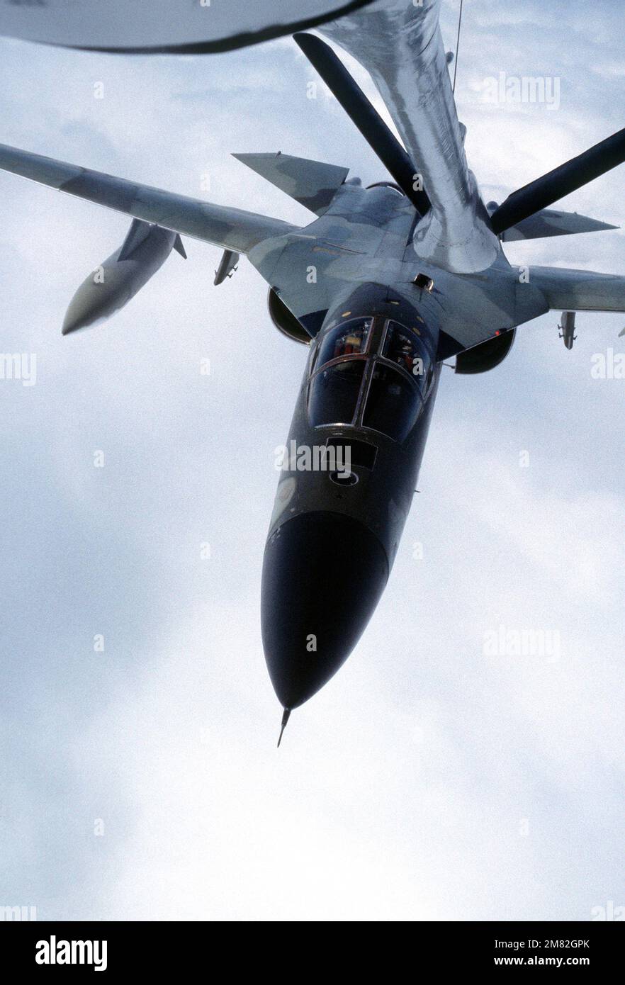 An FB-111A aircraft from the 509th Bombardment Wing undergoes air-to ...