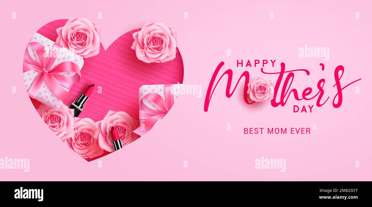 Happy mother's day text vector design. Mother's day greeting and ...