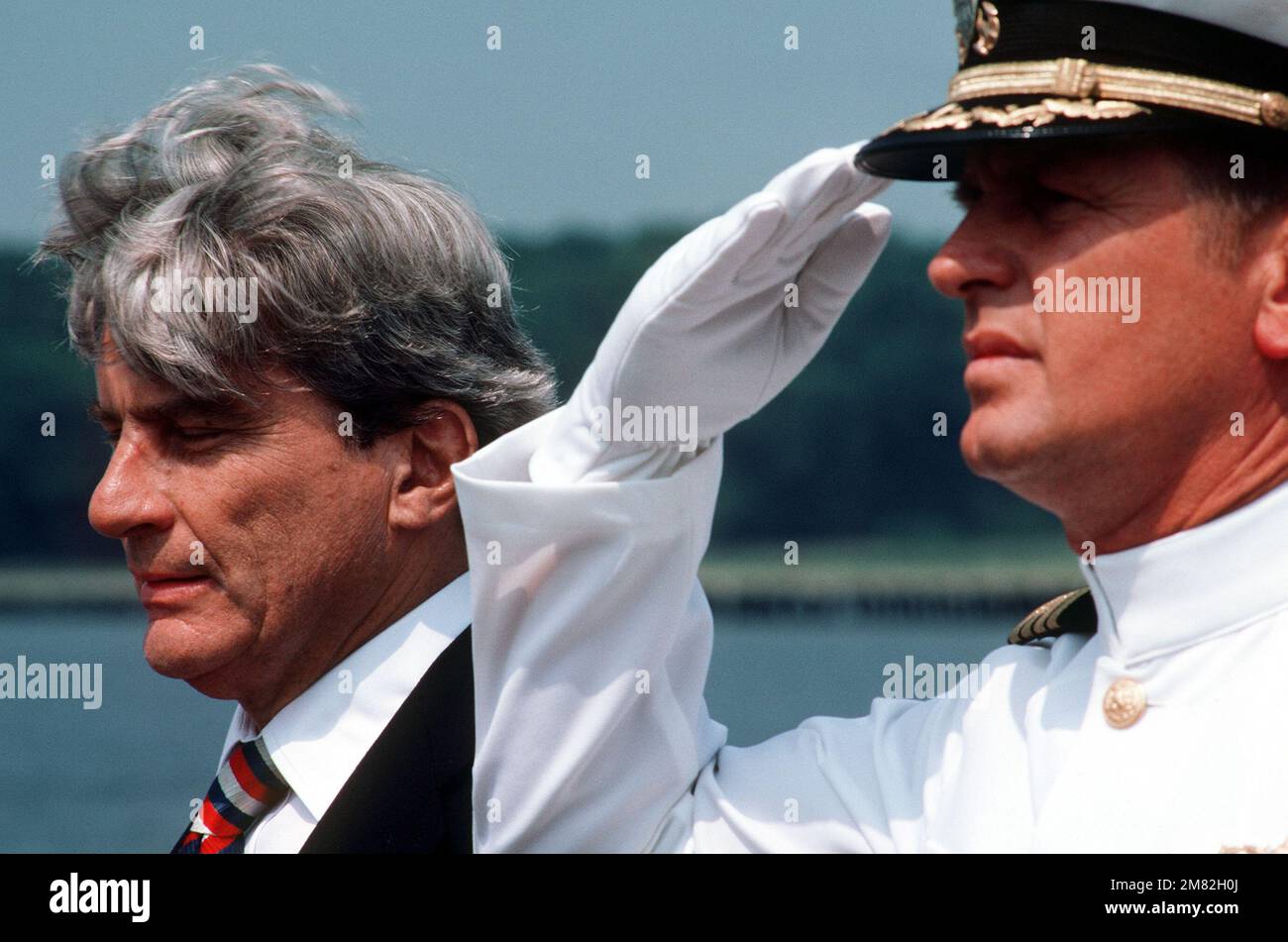 Captain Carl A. Anderson, Commanding Officer of the Aegis guided ...