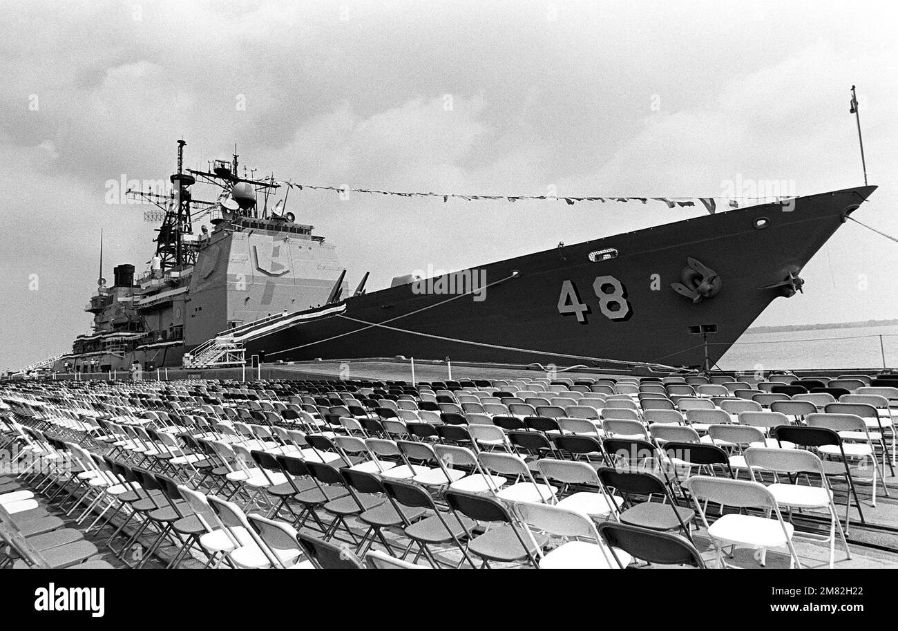Chairs are in place to accommodate guests attending the commissioning ...