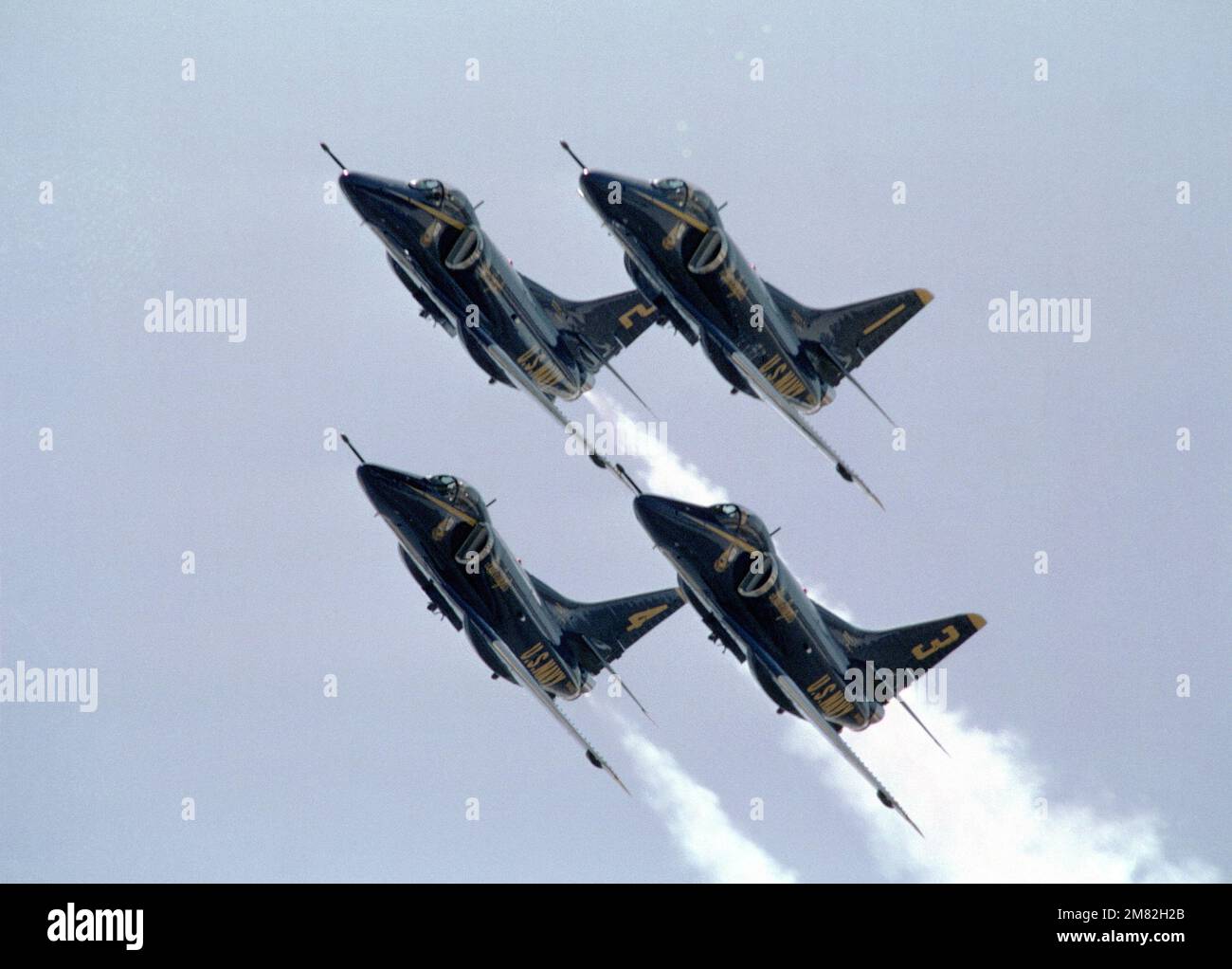 An air-to-air left front view of a A-4F Skyhawk aircraft assigned to ...