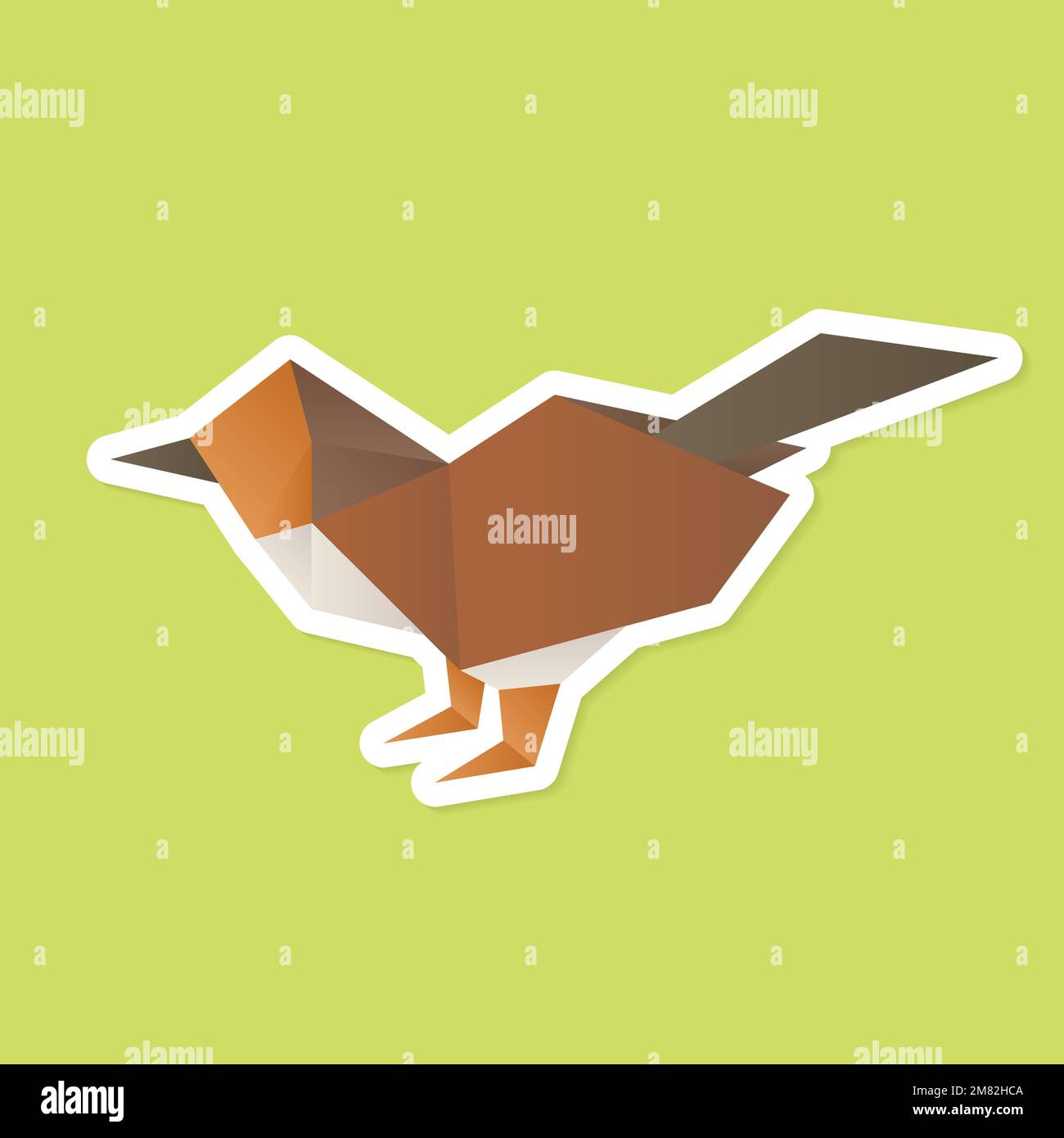 Sparrow origami paper polygon vector Stock Vector Image & Art - Alamy