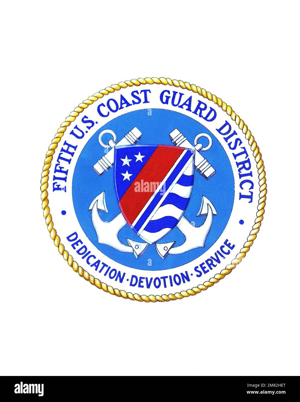 Fifth US Coast Guard District Insignia. Country: Unknown Stock Photo ...