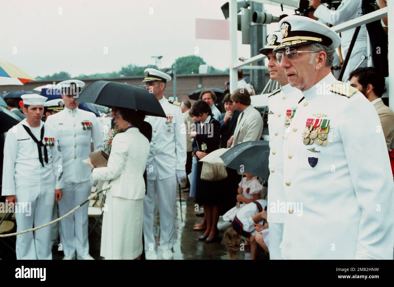 Vice Admiral Bernard M. Kauderer, right, Commander, Submarine Force ...