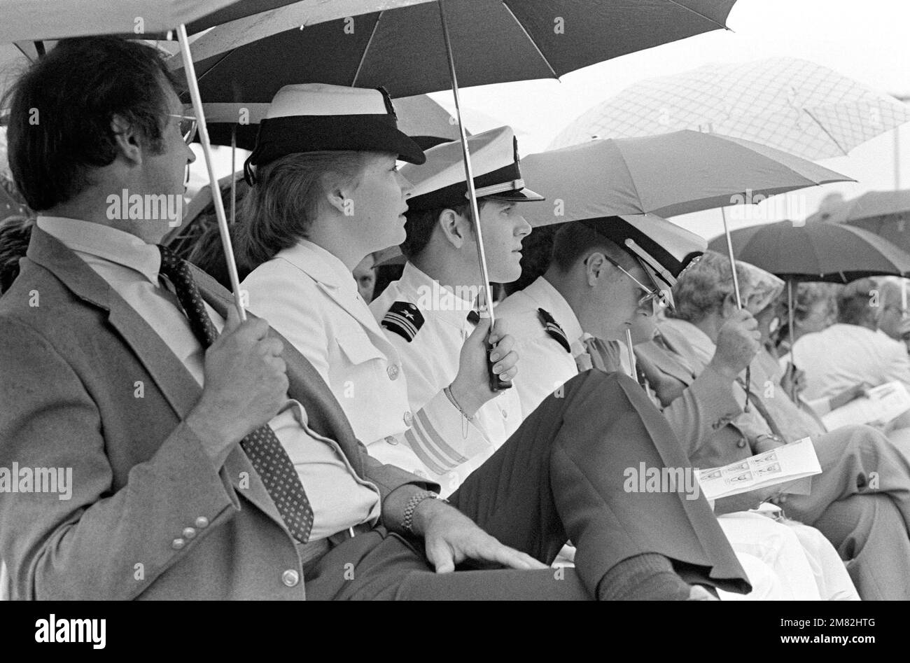 Guests attending the commissioning ceremony for the nuclear-powered ...
