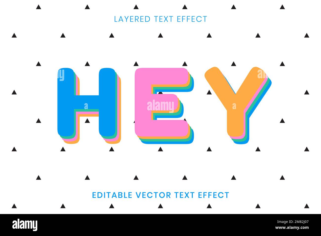 Hey greeting editable vector text effect Stock Vector Image & Art - Alamy
