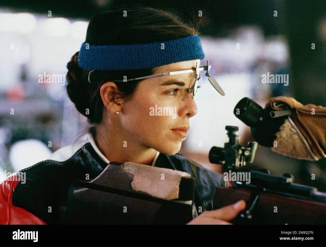 Army Captain Gloria A. Parmentier from Fort Benning, Georgia, practices ...