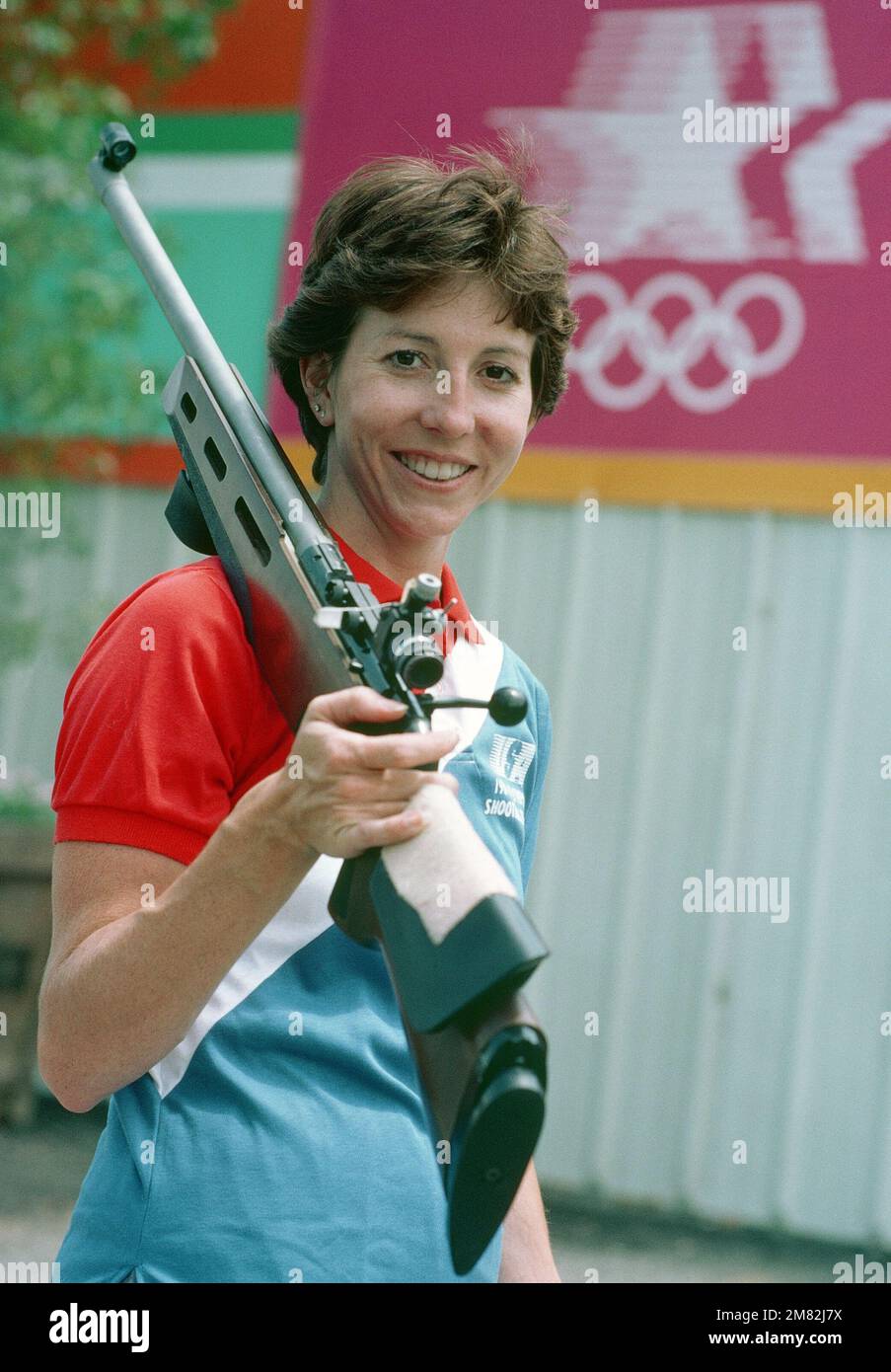Army Reserve Captain Wanda Jewell, a member of the small-bore rifle ...
