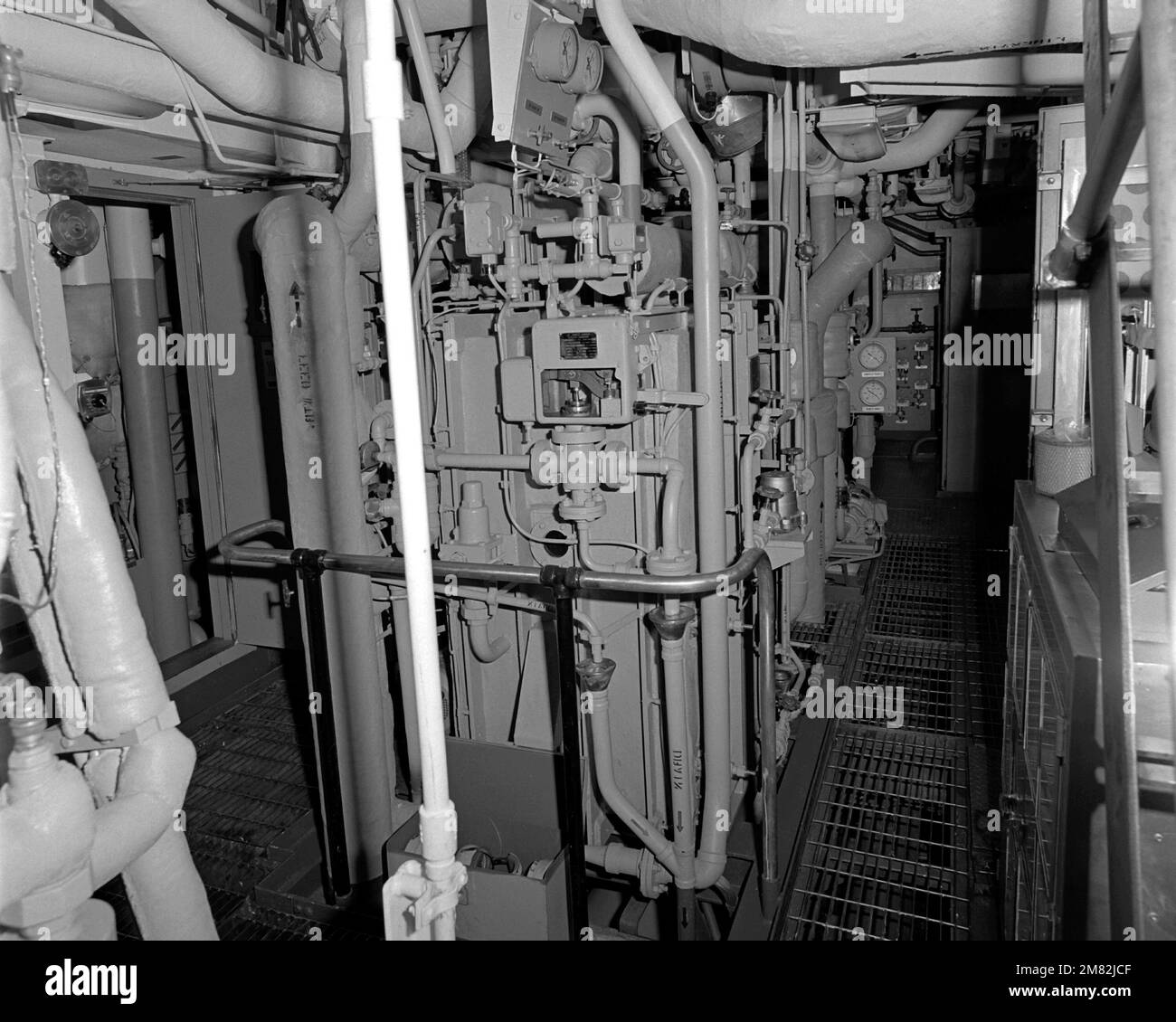 The auxiliary machinery room No. 3 aboard the guided missile frigate ...