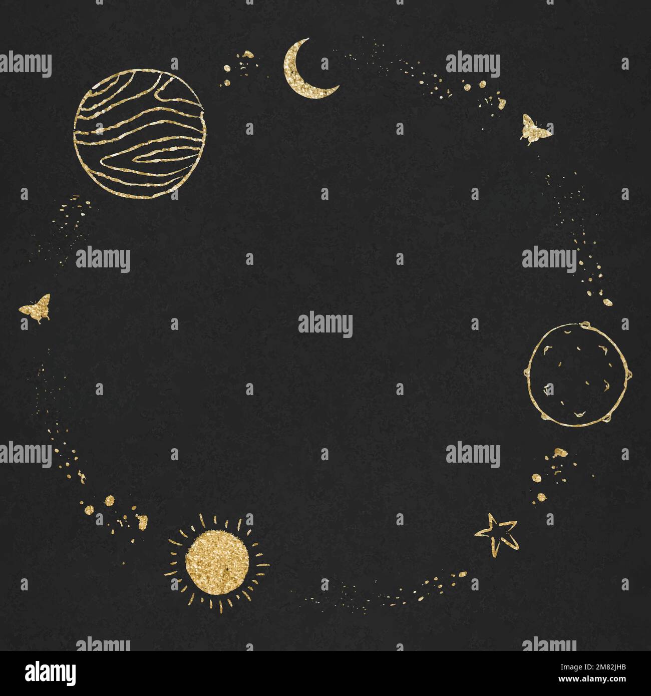 Vector space border round frame for kids Stock Vector Image & Art - Alamy