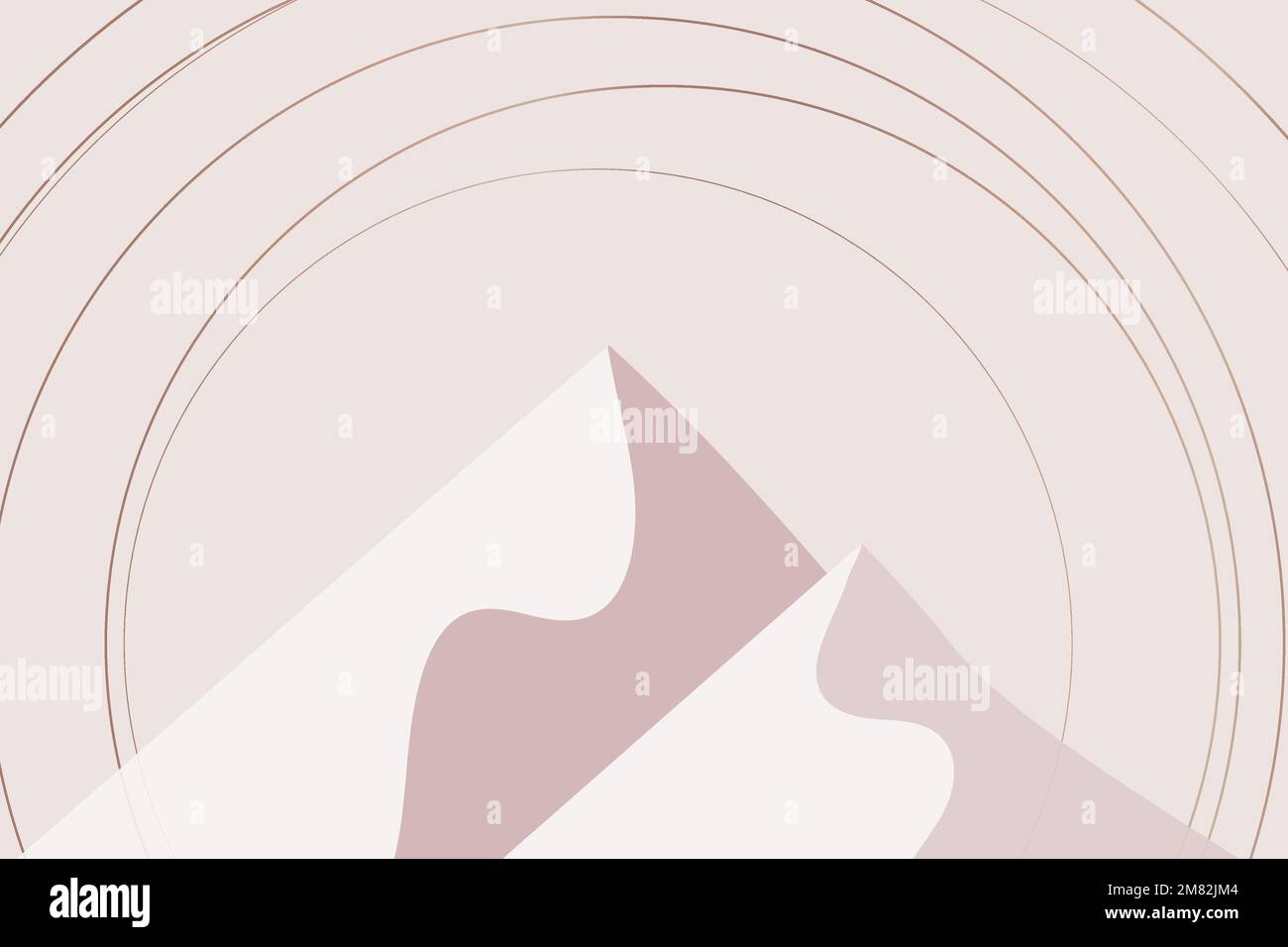 Minimal mountain scenery Nordic aesthetic background vector in pink ...