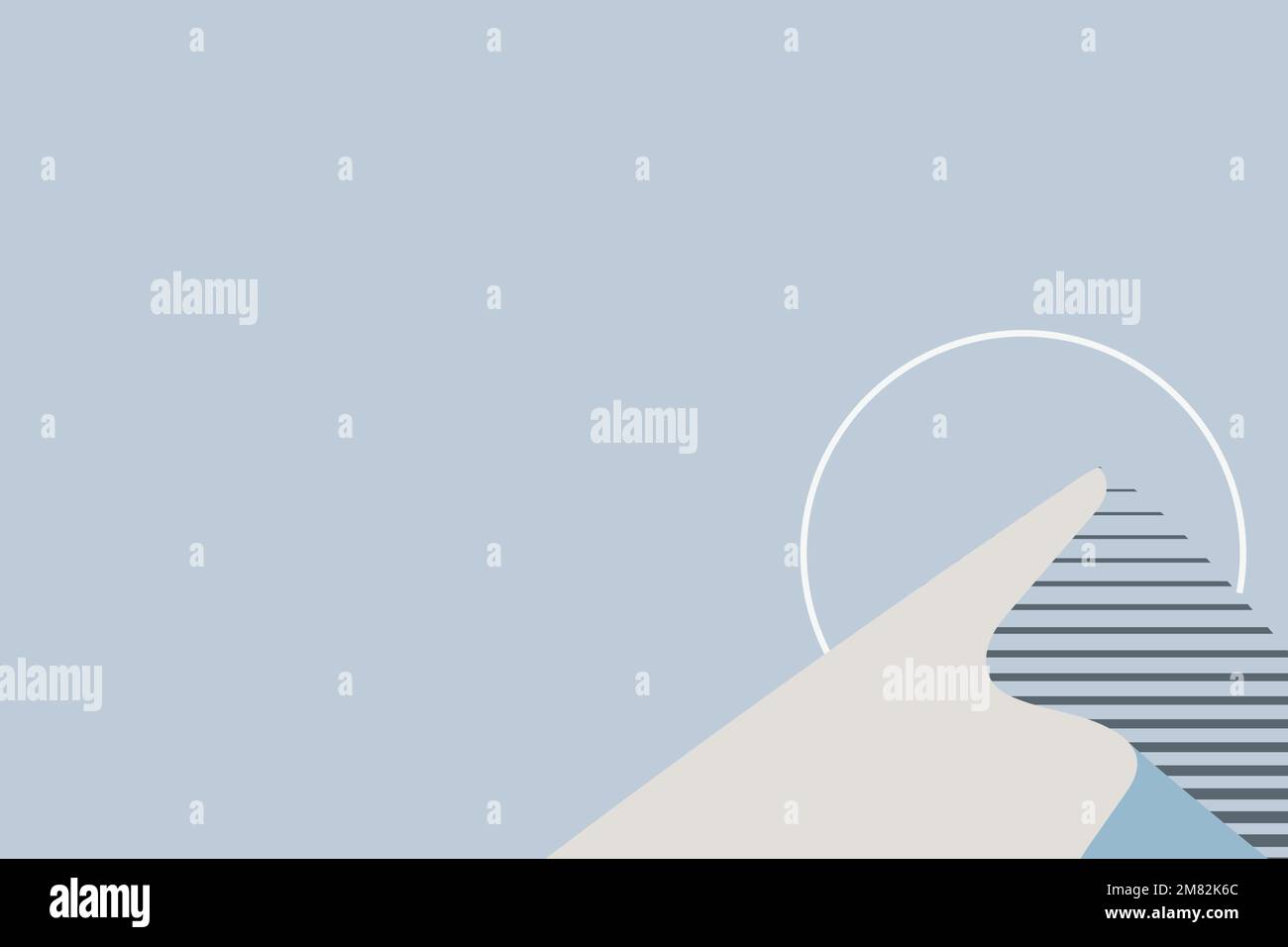 Minimal blue mountain background vector aesthetic Stock Vector Image ...