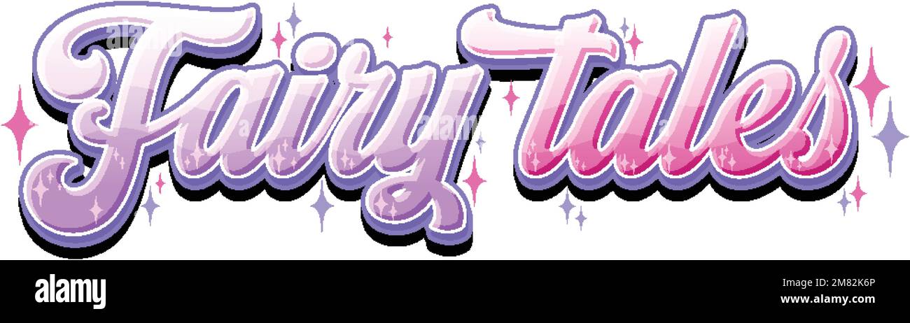 Fairy tales text for banner design illustration Stock Vector Image ...