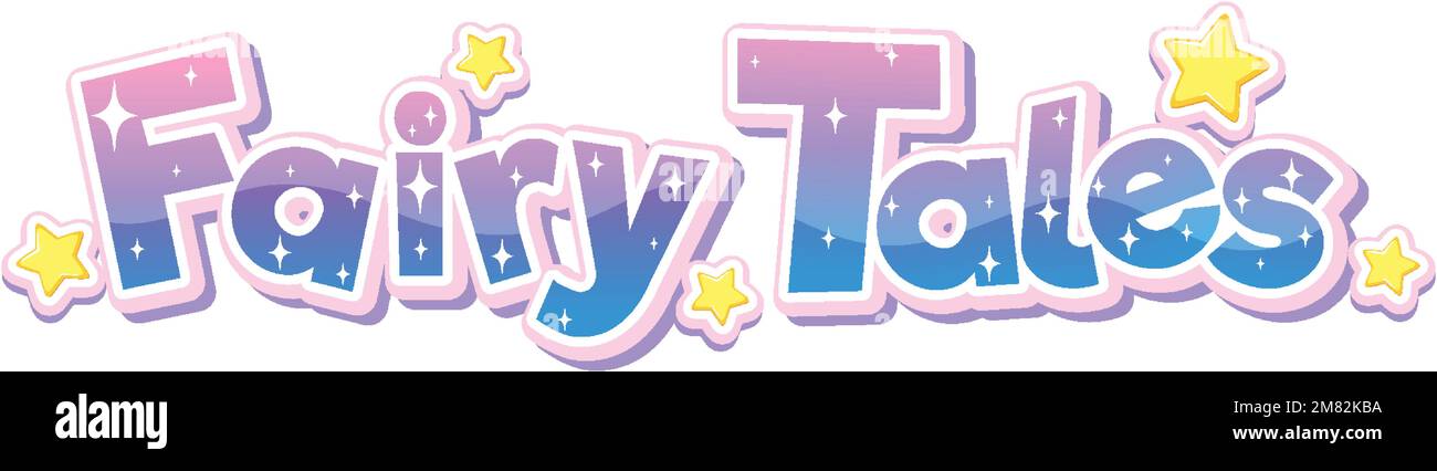 Fairy tales text for banner design illustration Stock Vector Image ...