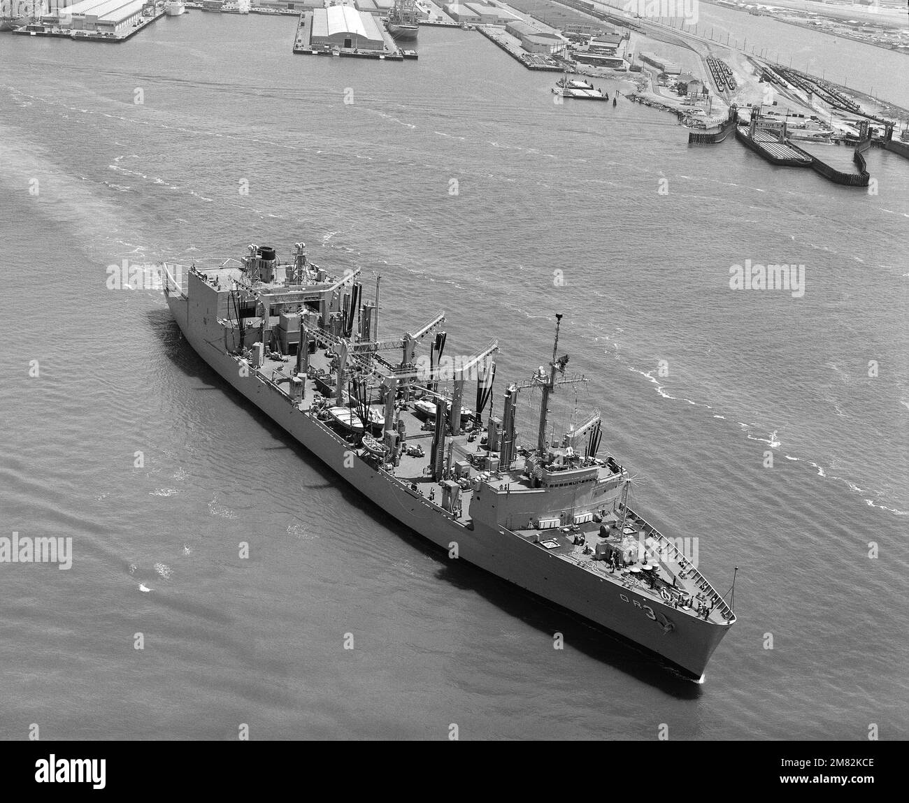 An aerial starboard bow view of the Wichita class replenishment oiler ...