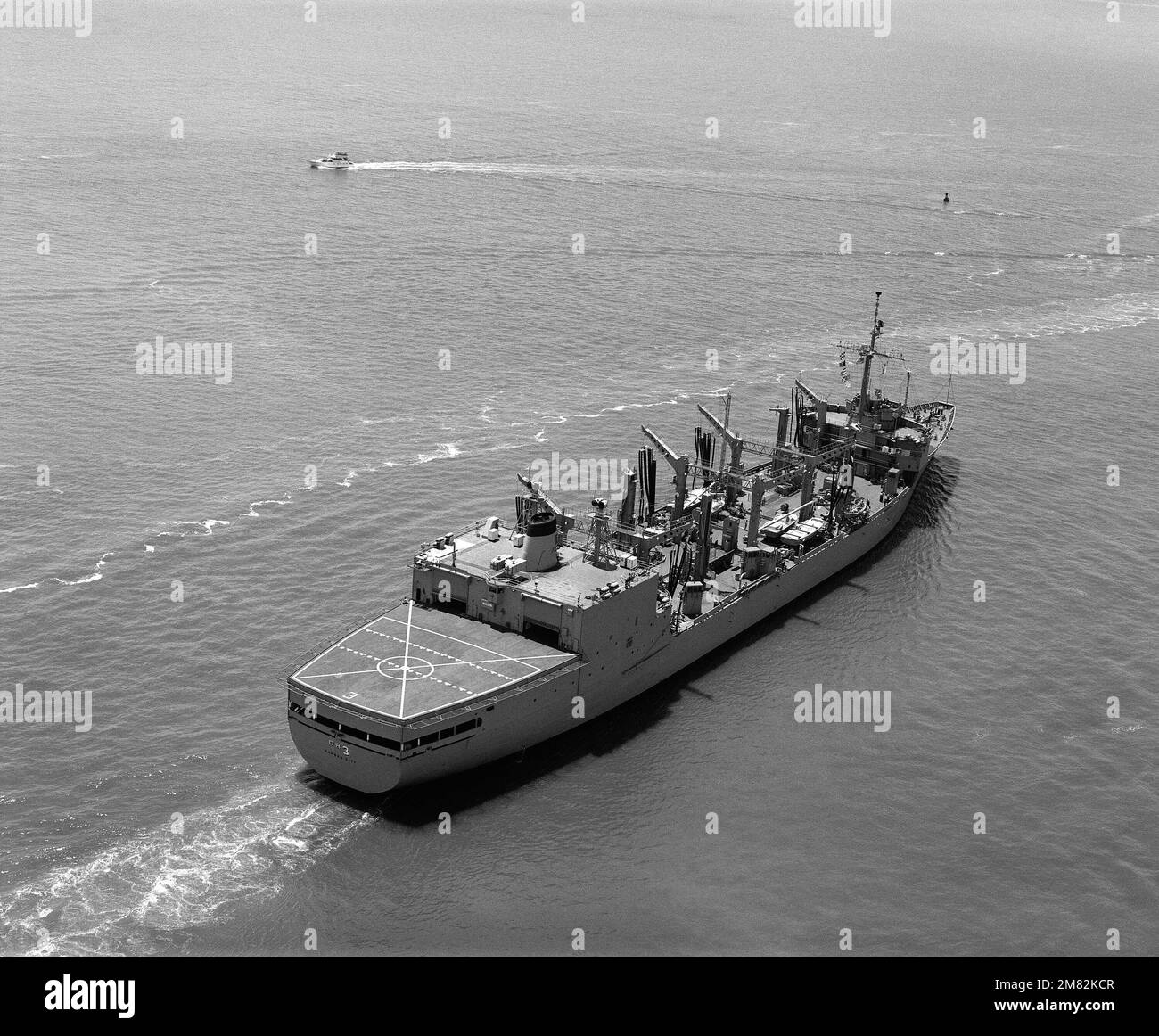 Aerial starboard quarter view of the Wichita class replenishment oiler ...