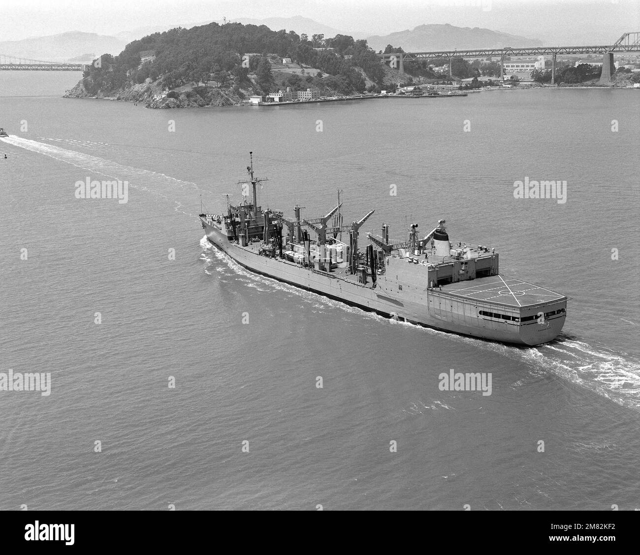 Aerial port quarter view of the Wichita class replenishment oiler USS ...