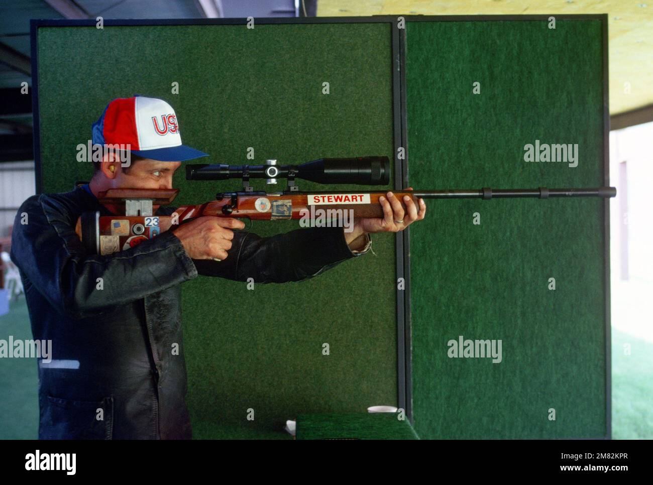 Army Captain Randy W. Stewart from Fort Benning, Georgia, practices for ...