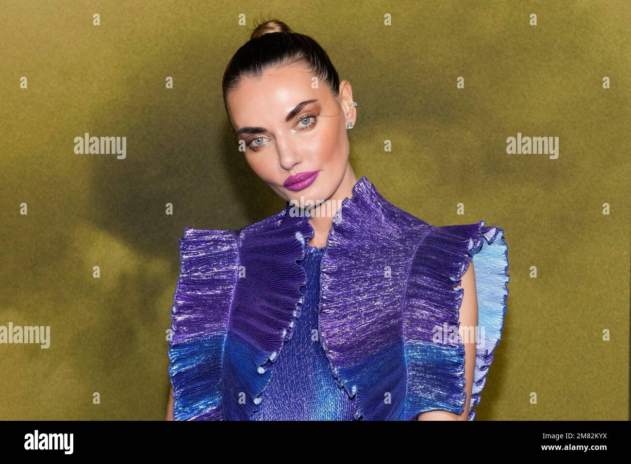 Alina Baikova attends a "Plane" screening at AMC Lincoln Square on ...