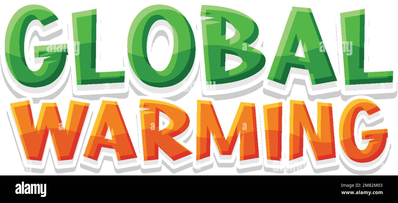 Greenhouse effect text for banner or poster design illustration Stock ...