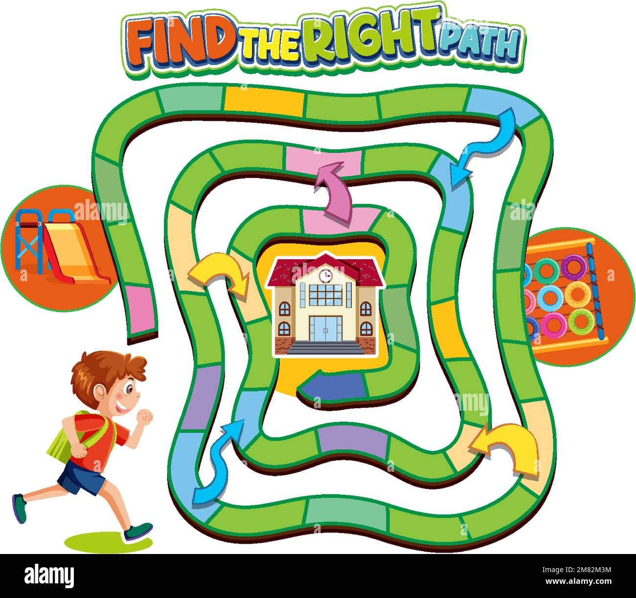 Maze game template for kids illustration Stock Vector Image & Art - Alamy