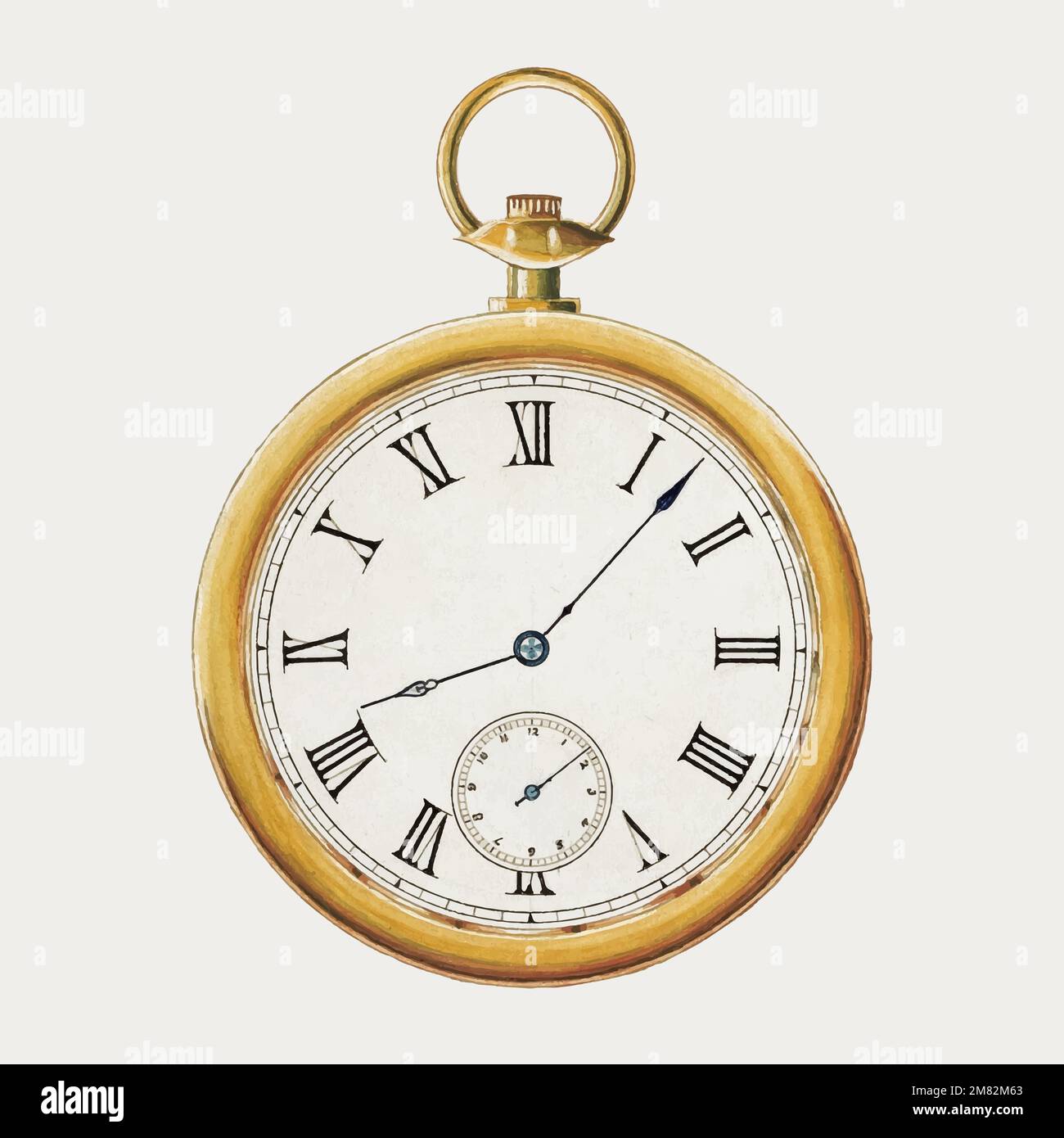 Vintage watch illustration vector, remixed from the artwork by Harry G ...