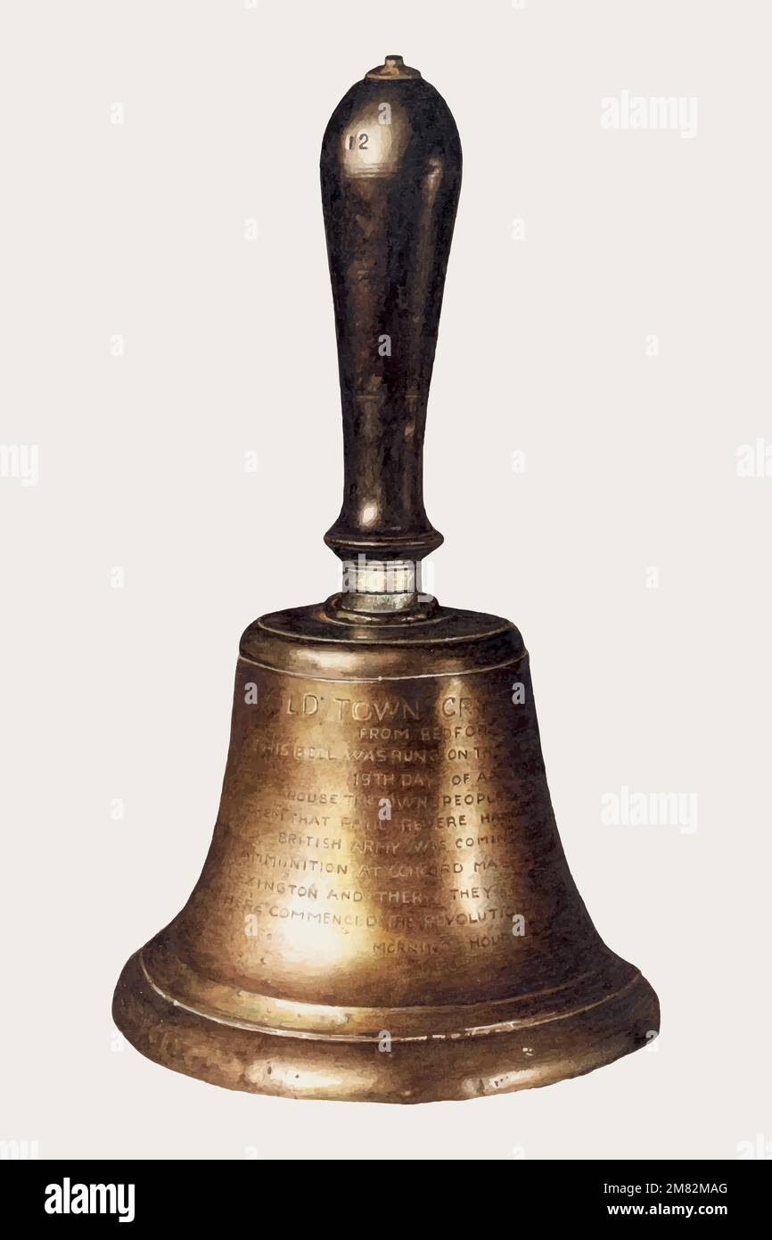 Vintage bell illustration vector, remixed from the artwork by Edith ...