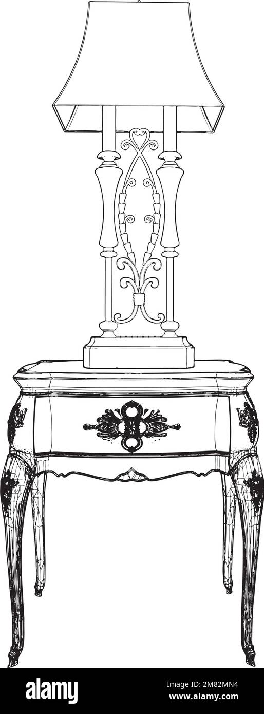 Antique Table Vector Stock Vector Image & Art - Alamy