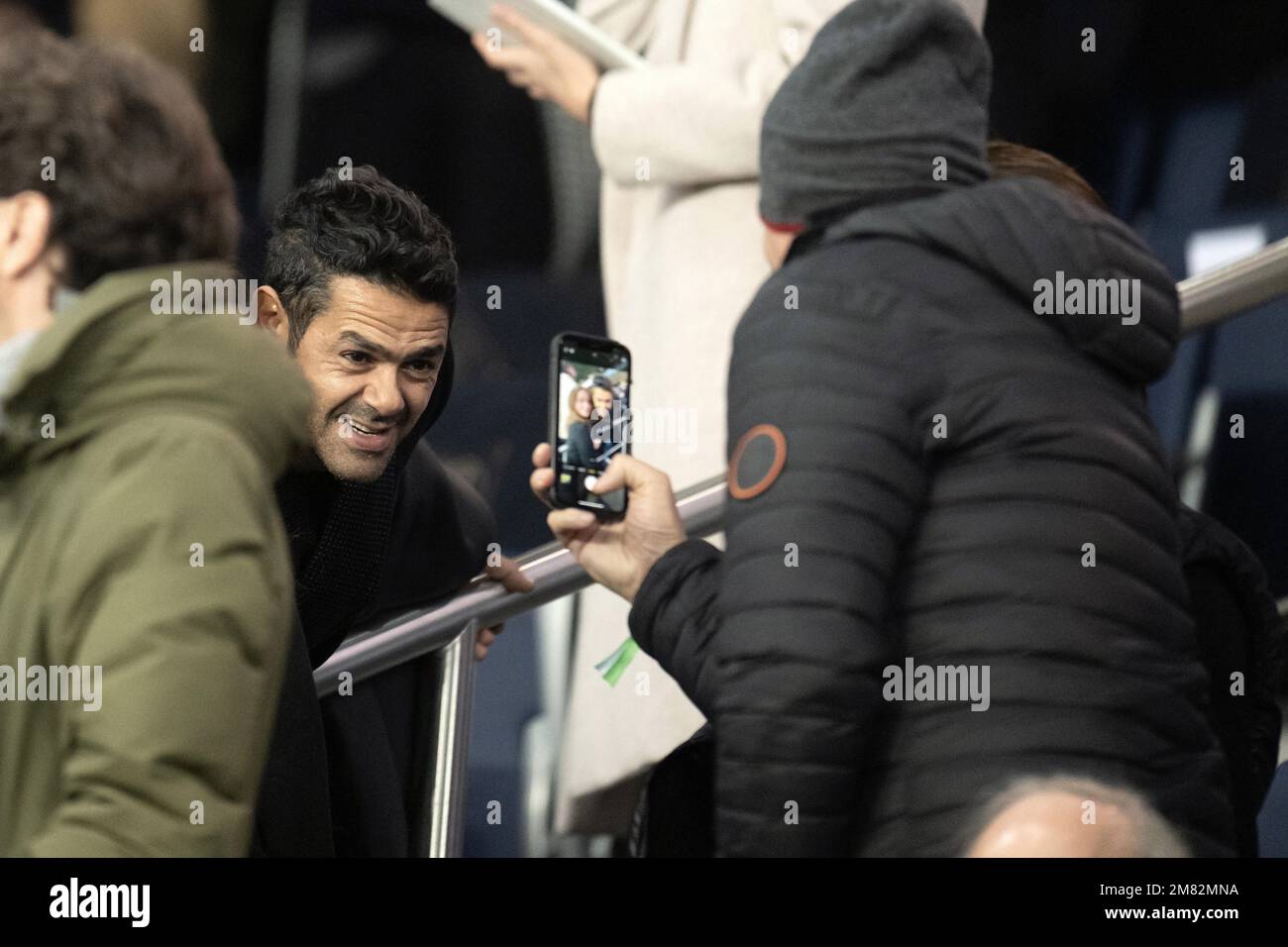 Jamel Debbouze attends the Ligue 1 Uber Eats match between Paris Saint ...