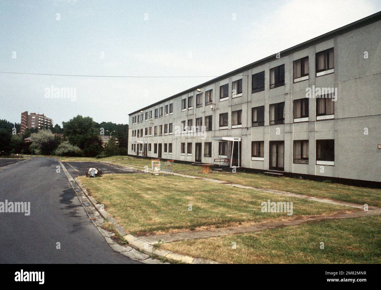 A dormitory building at the 485th Tactical Missile Wing facility. Base ...