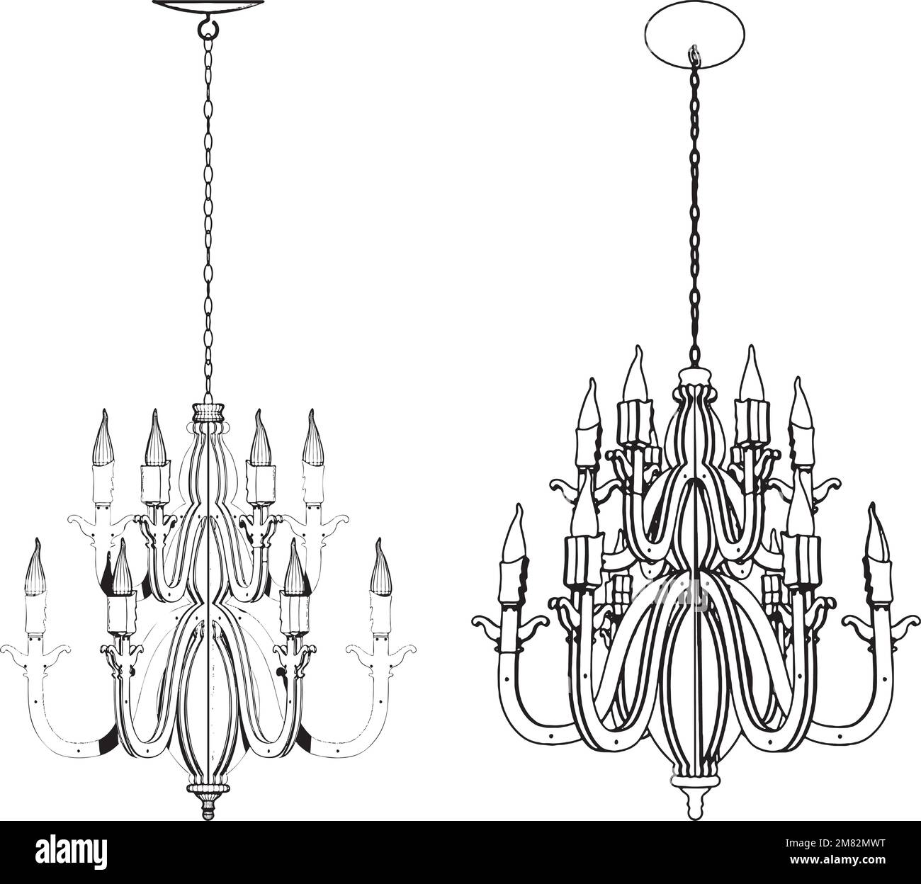 Simple Chandelier Drawing