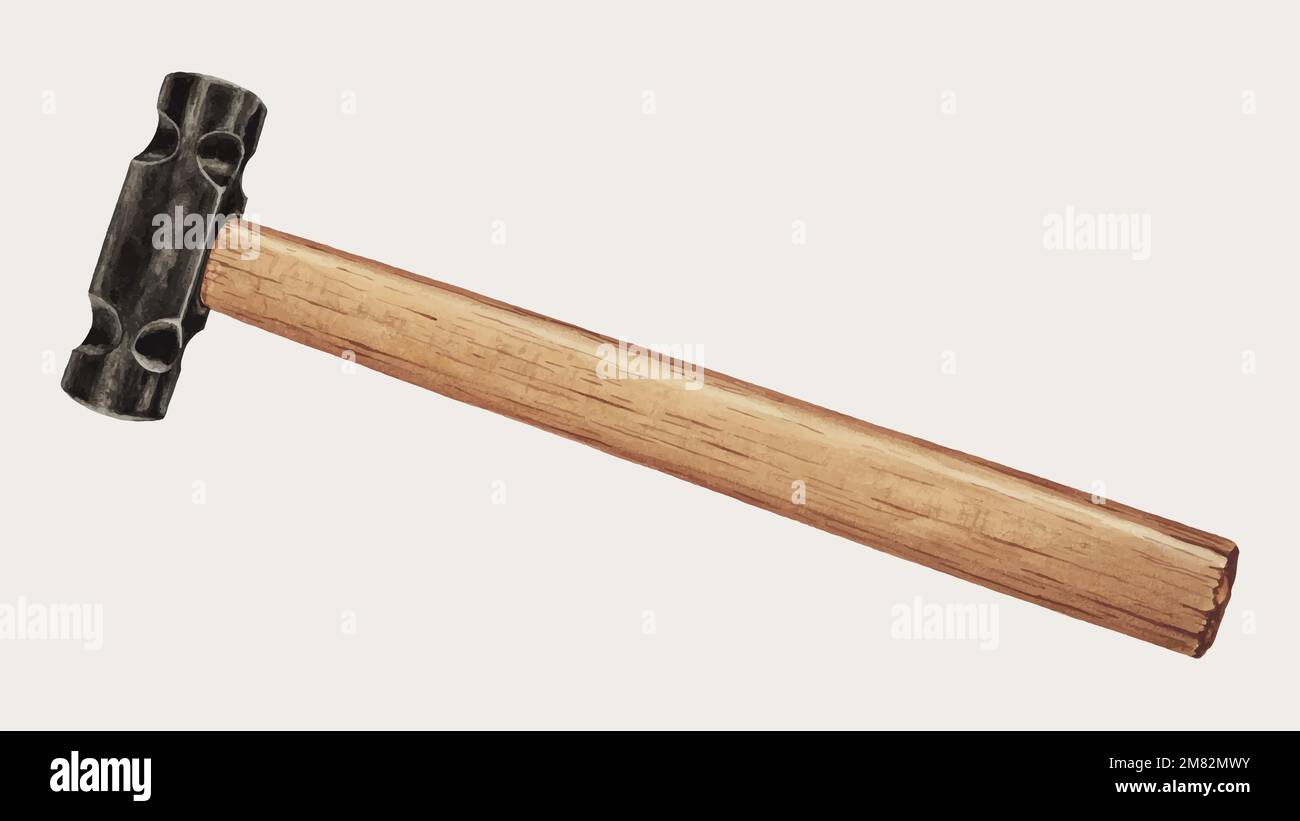 Vintage drawing hammer hi-res stock photography and images - Alamy