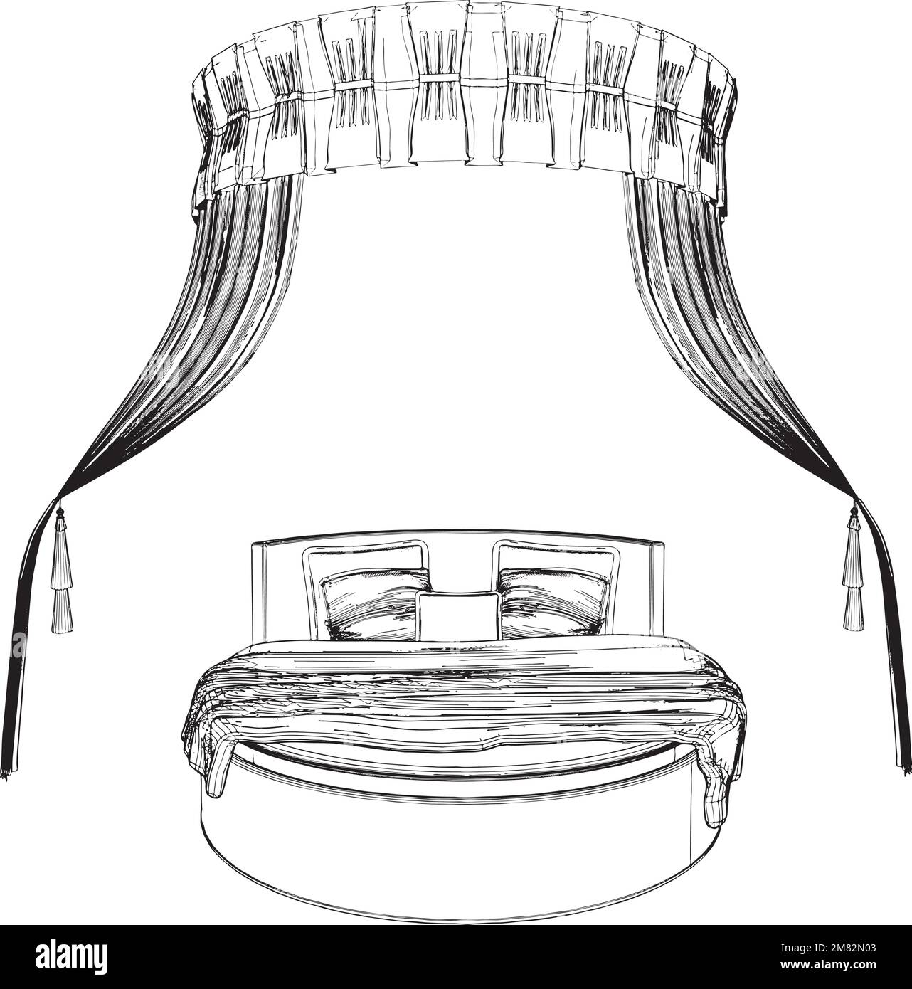 Antique Retro Bed Vector Stock Vector Image & Art - Alamy