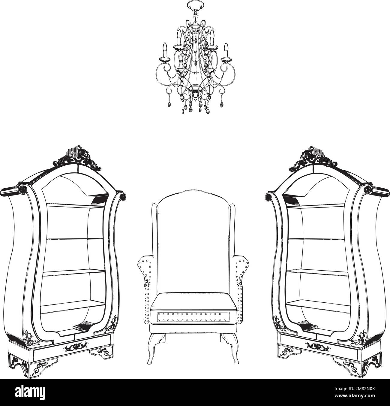 Antique Armchair Vector Stock Vector Image & Art - Alamy