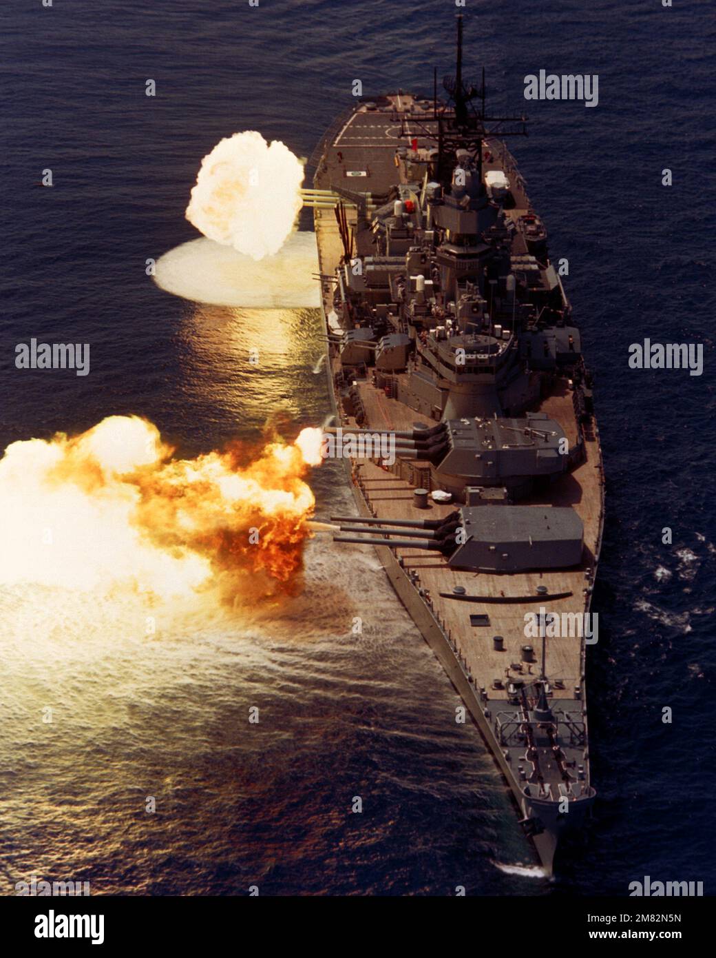 Battleship Firing 16 Inch Guns