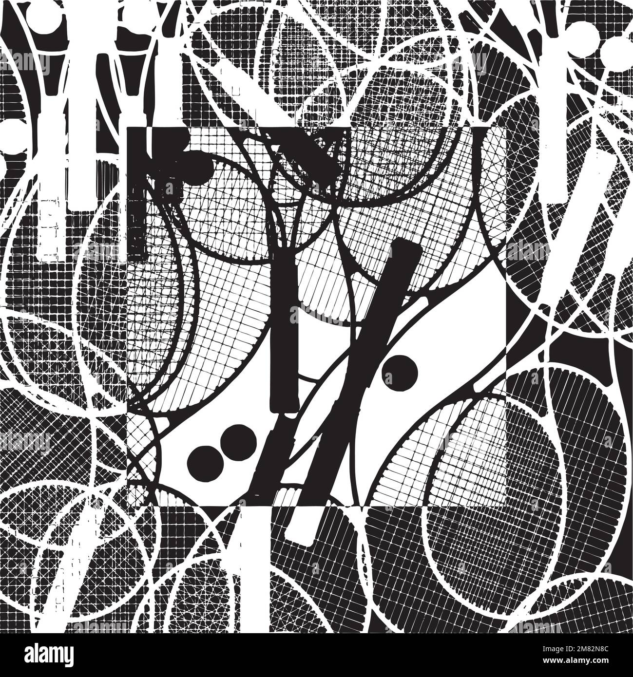 Bunch Of Tennis Racket Vector Stock Vector Image & Art - Alamy