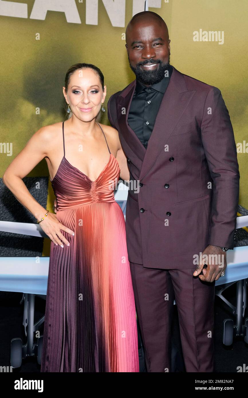 Iva Colter and Mike Colter attend a "Plane" screening at AMC Lincoln ...