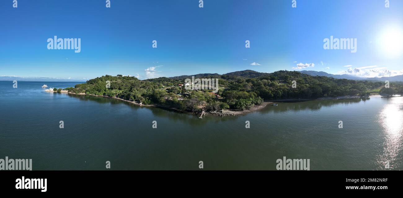 Aerial View of Playa Naranjo and the Naranjo Ferry in the Golfo de ...