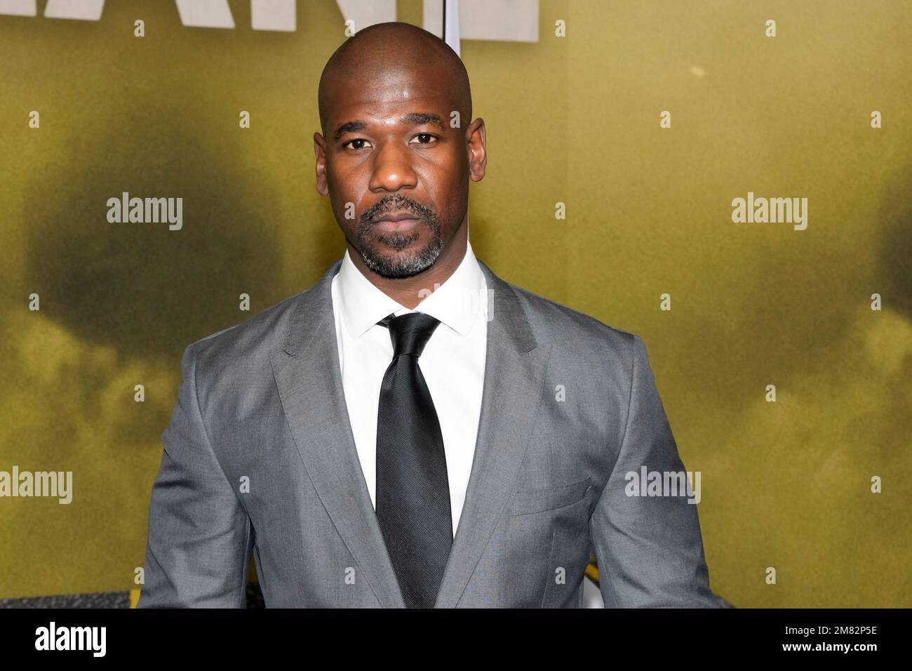 Remi Adeleke attends a "Plane" screening at AMC Lincoln Square on Tuesday, Jan. 10, 2023, in New ...