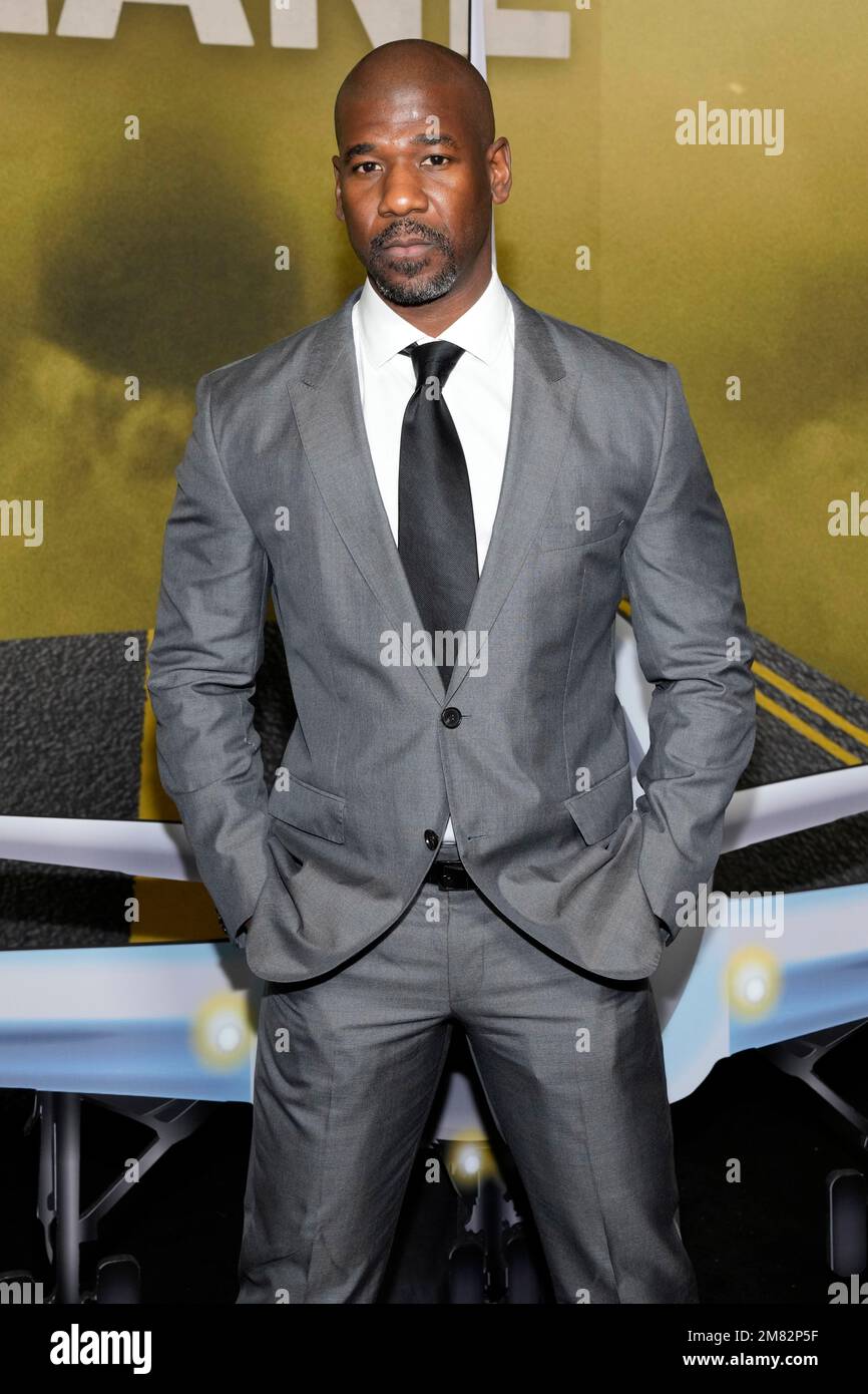 Remi Adeleke attends a "Plane" screening at AMC Lincoln Square on ...