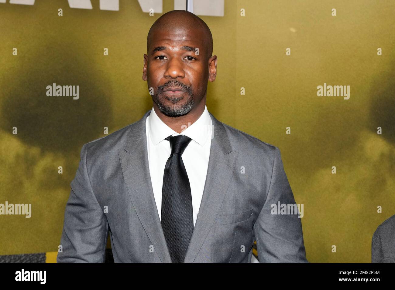 Remi Adeleke attends a "Plane" screening at AMC Lincoln Square on ...