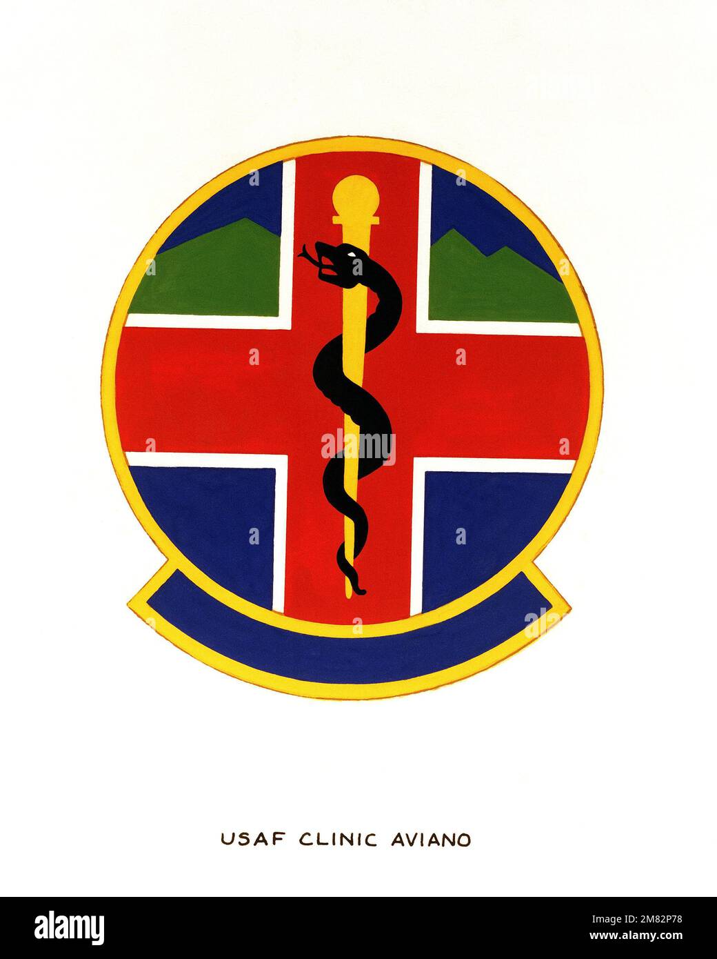 Official emblem for the USAF Clinic Aviano. Country: Unknown Stock ...