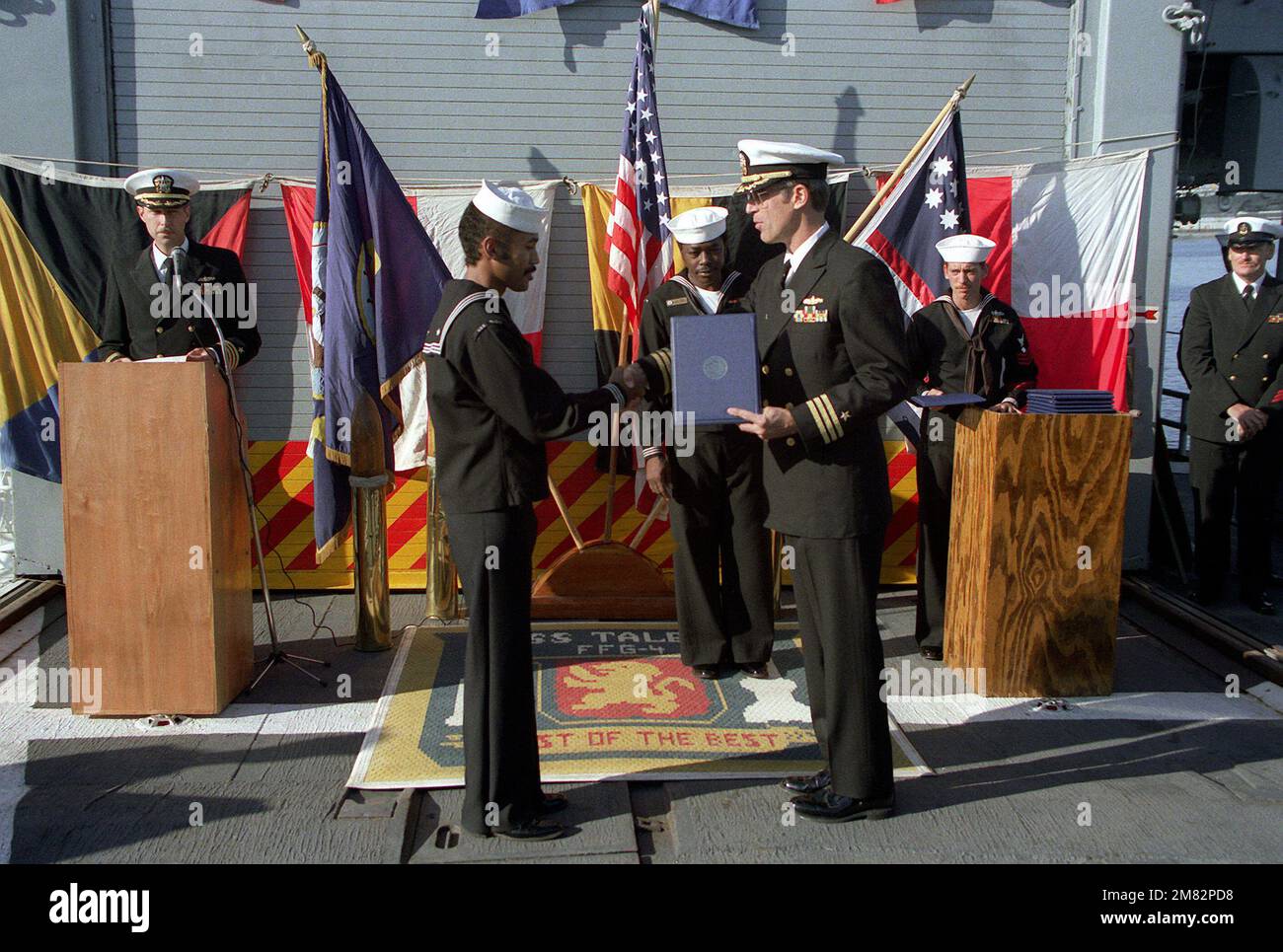 Hull Maintenance Technician First Class Rohan Knight (left) is ...