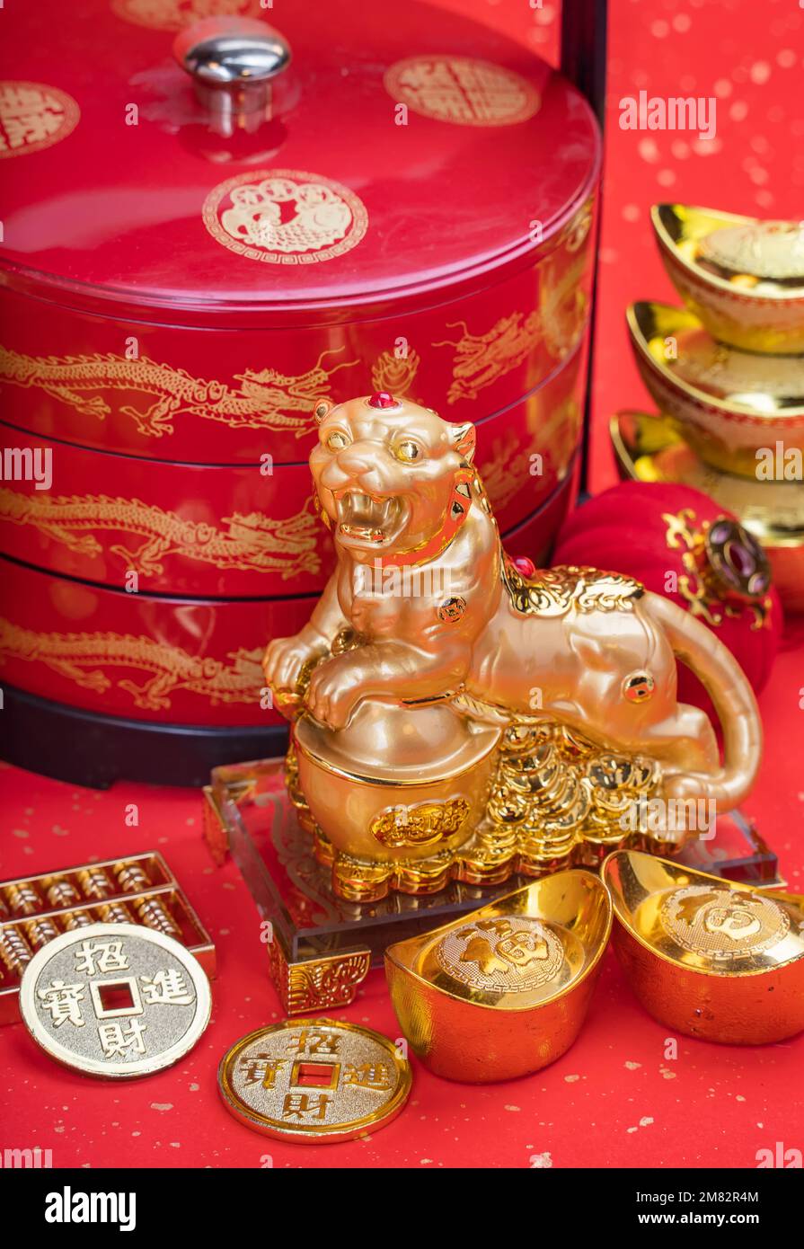 Tradition Chinese golden tiger statue,2022 is year of the tiger,Chinese ...