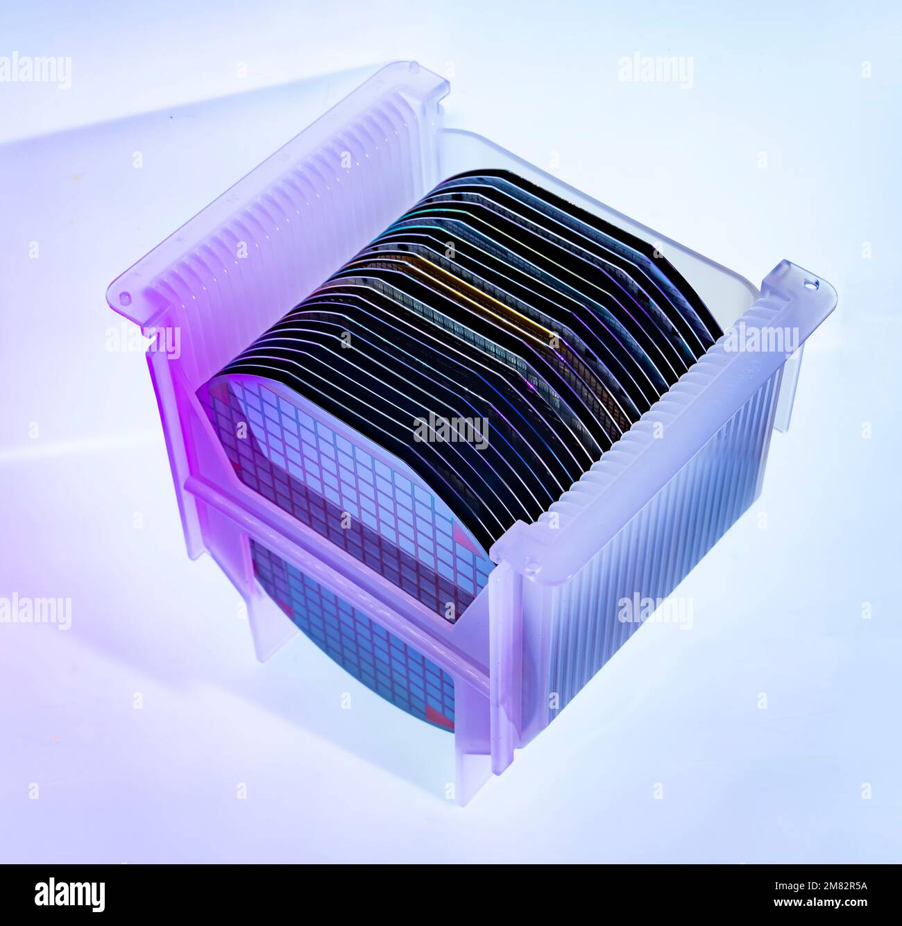 patterned silicon wafers in a universal pod. Electronic circuit designs ...