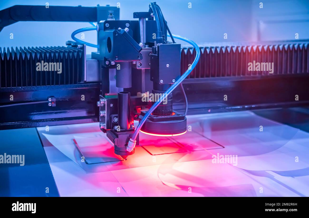 Robotic vision sensor camera system in phone intellegence factory Stock ...