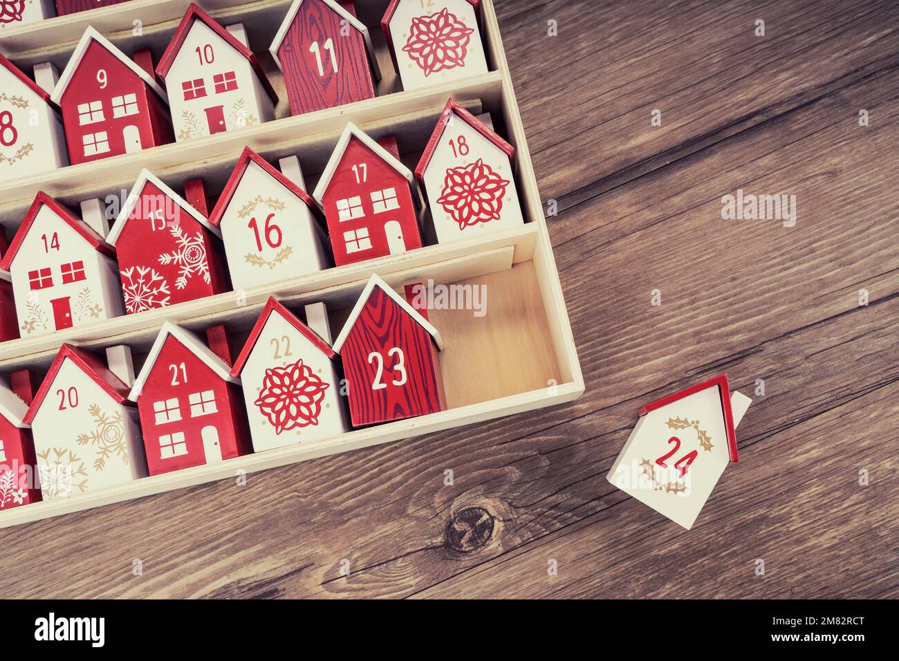 handmade wooden perpetual calendar in a form of a house Stock Photo - Alamy